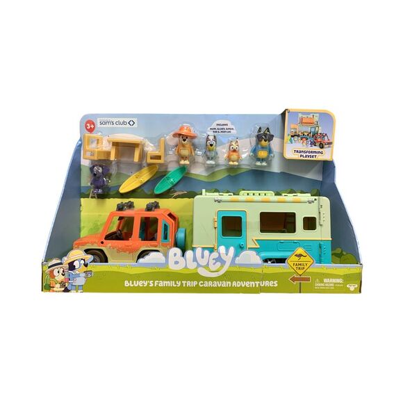 Bluey | Toys | Blueys Family Trip Caravan Adventures Transforming ...